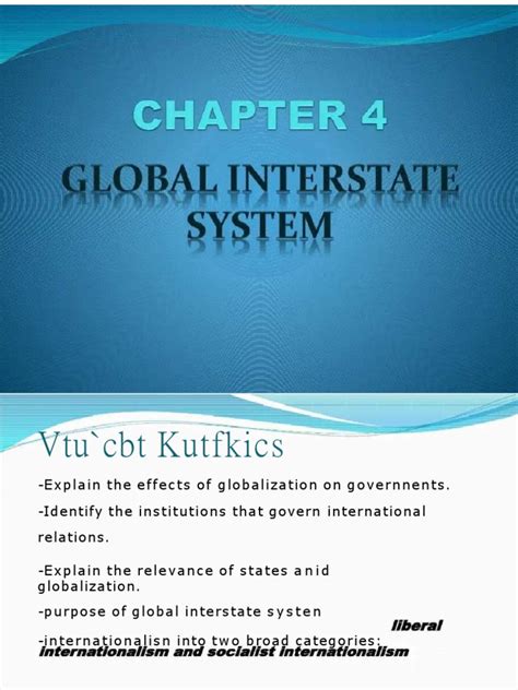 The Global Interstate System Pdf Communist International Criticism Of Capitalism