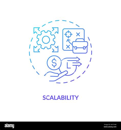 Scalability Blue Gradient Concept Icon Stock Vector Image And Art Alamy