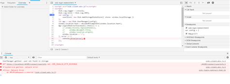 Network Error At Xmlhttprequest S Onerror Oidc Client Min Js With