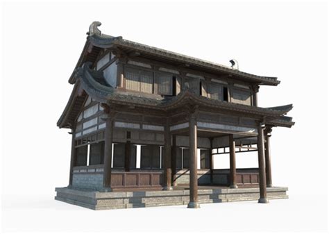 古建筑城市商店房屋模型 历史建筑模型库 3ds Maxmax模型下载 Cg模型网