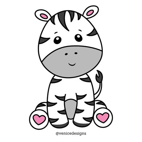 Cute Cartoon Zebra