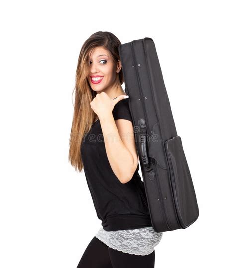 Hot Girl With Guitar Stock Image Image Of Holding Hair 17838123