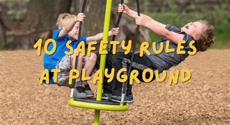 Playground Safety Rules Guidelines