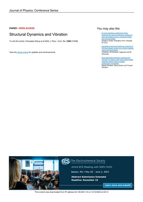 Pdf Structural Dynamics And Vibration