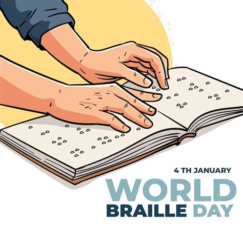 Free Vector Hand Drawn World Braille Day Illustration