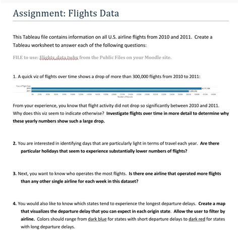 Solved Assignment Flights Datathis Tableau File Contains