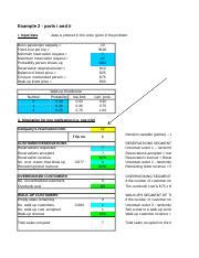 Excel Ch Simulation Example Xlsx Example Parts I And Ii I Input Data Data Is