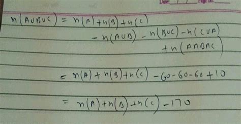 49 If A B And C Are Three Non Empty Sets Such That N A Cap B Cap C