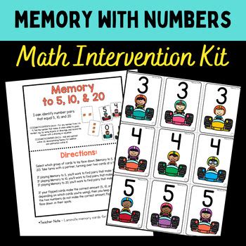 Number Fun Activity Memorize Numbers To Task Card Activity