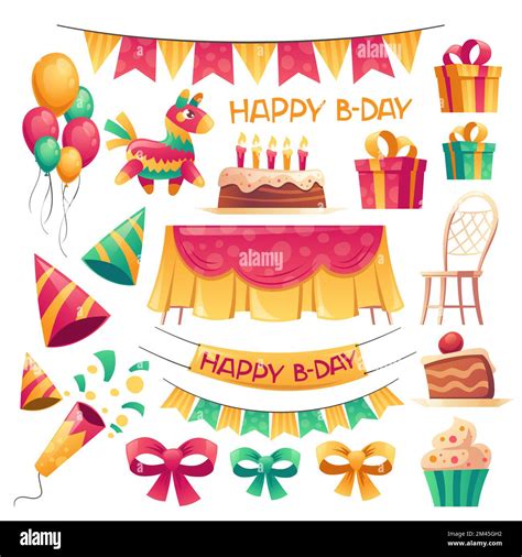 Birthday Party Decoration Set Flags Garland Balloons Triangle Hats