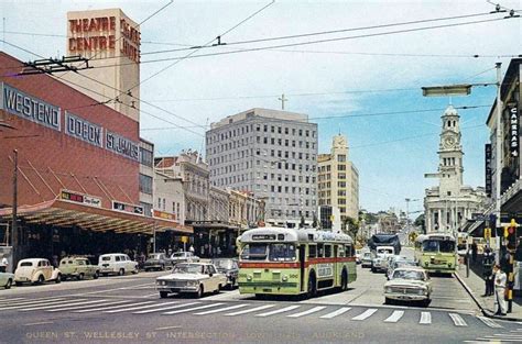 Transpress Nz Auckland Queen Street Trolley Bus 1960s