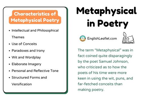 Metaphysical Poetry 4 Example Poems Englishleaflet