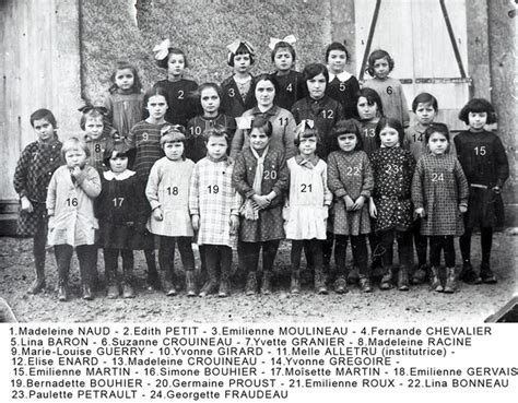 Ecole Classe De Melle Alletru 1928