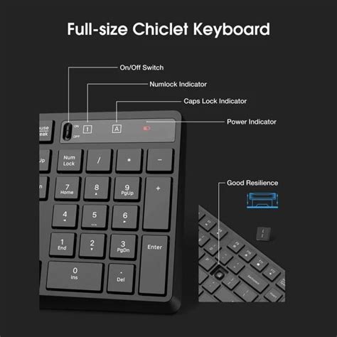 Wireless Keyboard And Mouse Set Victsing Pc230a 104 Keycaps Keyboard