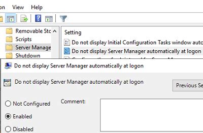 Prevent Server Manager From Starting At Logon On Windows Server