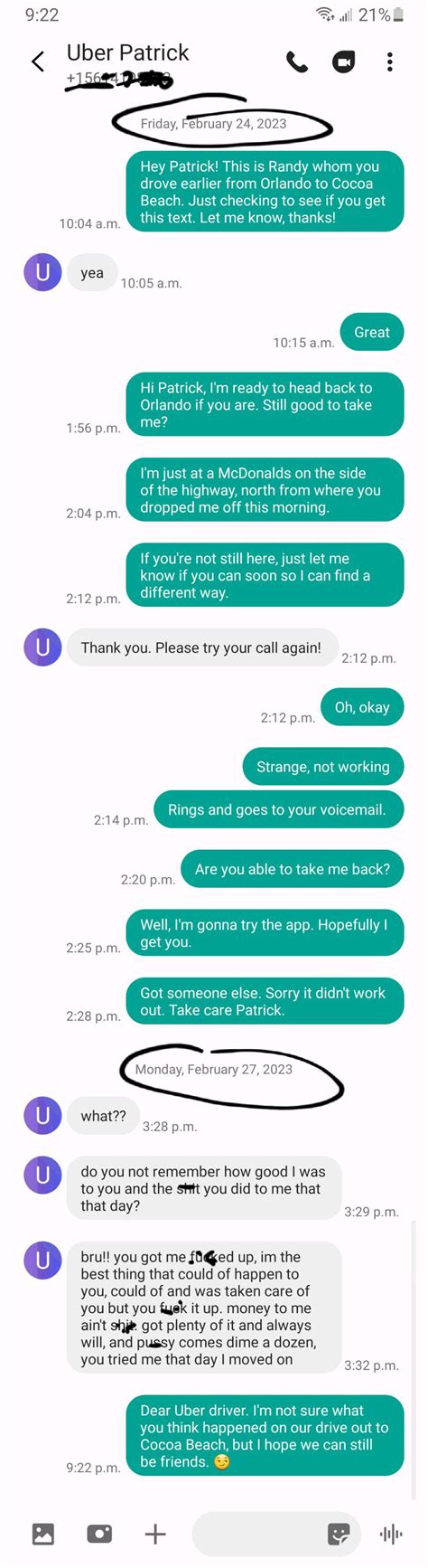 Hilarious Uber Driver Texts Cant Make This Up Ruber