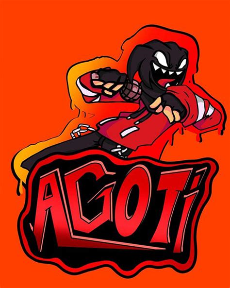 Agoti Fnf Mod Character Graffiti Digital Art By George Wilson Fine