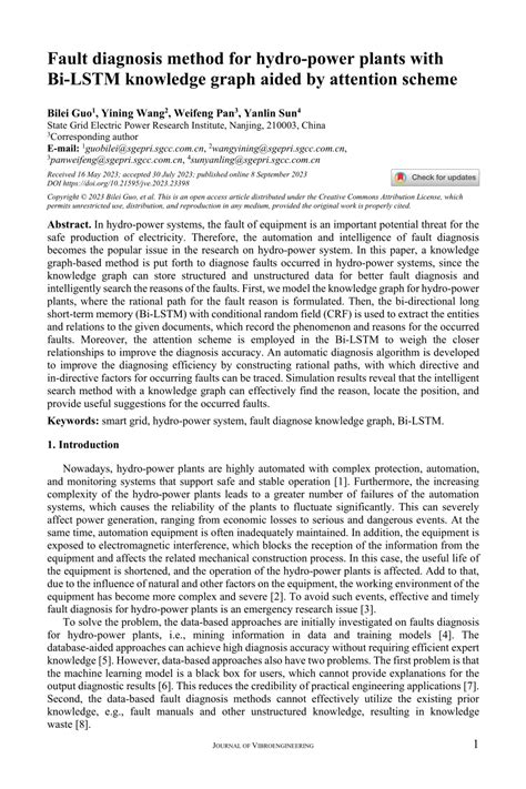 Pdf Fault Diagnosis Method For Hydro Power Plants With Bi Lstm Knowledge Graph Aided By