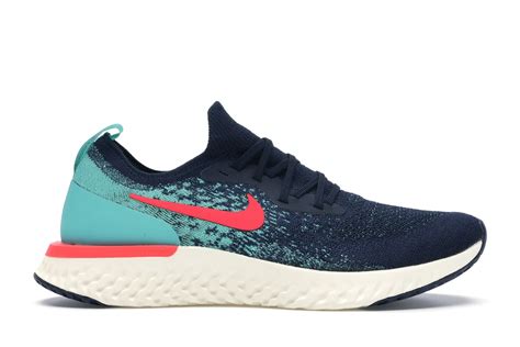 Nike Epic React Flyknit College Navy Hyper Jade Ar5413 400