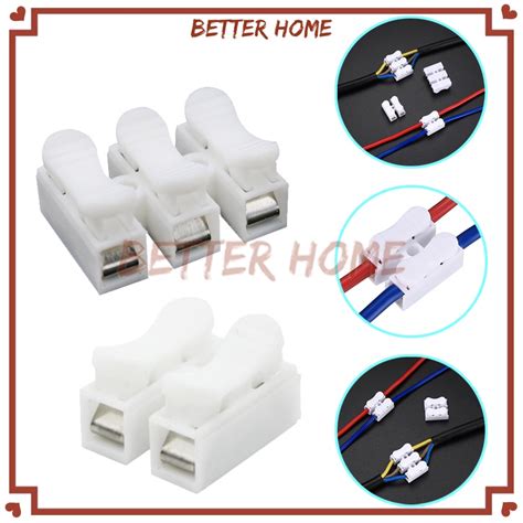 Jual Quick Connect 2 Wire Connector Spring Terminal Konektor Sambungan Kabel Jepit Capit
