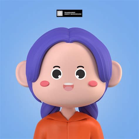 Premium Psd 3d Female Cartoon Character Avatar Isolated