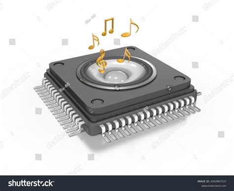 D Microchip Processor Cpu Builtin Speaker Stock Illustration Shutterstock