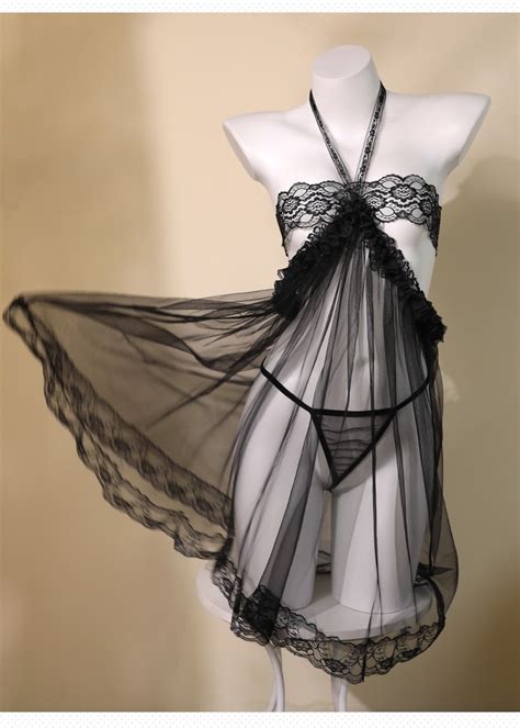 Hip Sexy Night Dress Show Chest Perspective Sexy Underwear Cf15934