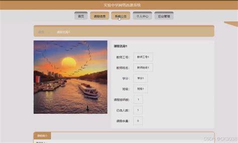 Springboot实验中学网络选课系统74209（程序源码数据库调试部署开发环境） Csdn博客