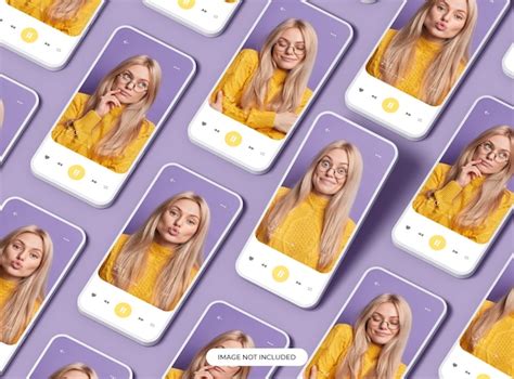 Uiux 제품 쇼케이스 3d 렌더를 위한 사용자 정의 가능한 디자인으로 브랜드가 없는 스마트폰 세트 모형 프리미엄 Psd 파일