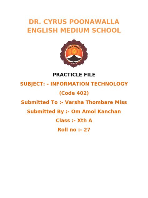 Practical Class 10th Pdf Icon Computing Window Computing