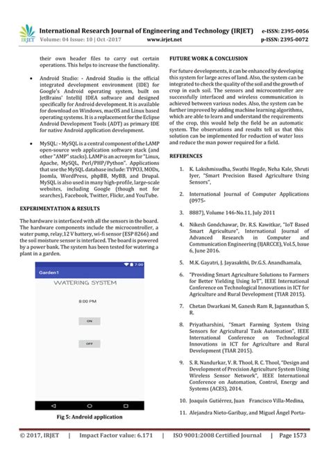 Automatic Irrigation System Using Iot Pdf Agriculture Industries