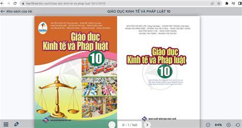 Sách giáo khoa Giáo dục kinh tế và pháp luật lớp 10 Cánh Diều pdf