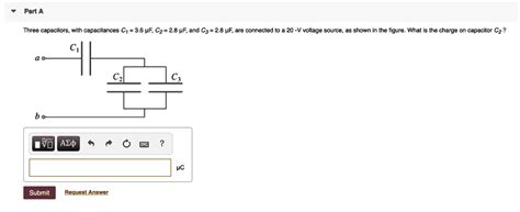 Solved Three Capacitors With Capacitances C1 3 6 Î¼f C2 2 8 Î¼f