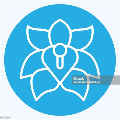 아이콘 Erythrina 아르헨티나 상징과 관련이 있습니다 파란 눈 스타일 심플한 디자인 편집 가능 간단한 그림 3차원 형태에