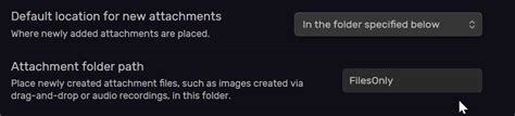 Default Location For New Attachments Setting Not Saving In Subfolder