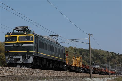 2nd train JR西EF81 113牽引金沢工臨運転の写真 TopicPhotoID 44697