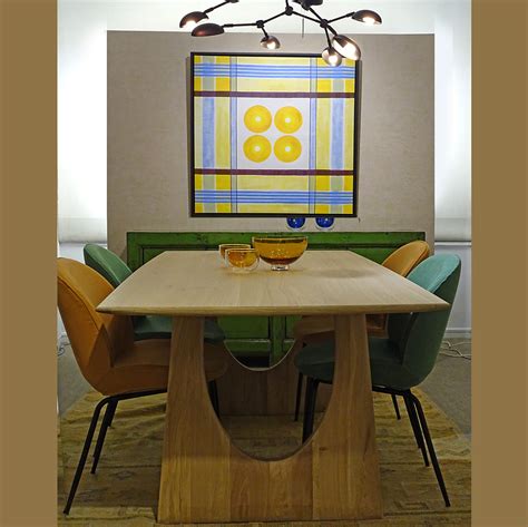 Τραπεζαρία Τραπέζια Τραπεζαρίας Geometric Oak Mavriki And Co