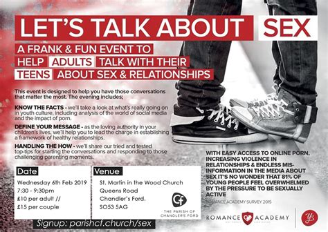 Let S Talk About Sex The Parish Of Chandler S Ford