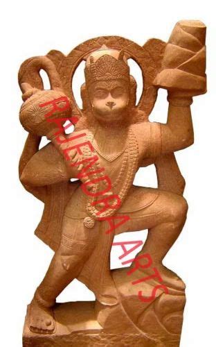 Rajendra Arts Brown Red Stone Hanuman Ji Statues For Worship