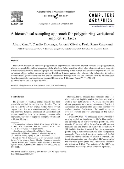 PDF A Hierarchical Sampling Approach For Polygonizing Variational