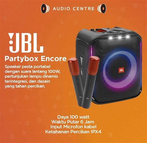 Jbl Partybox Encore Bluetooth Speaker Mic Wireless Original Ims Lazada Indonesia