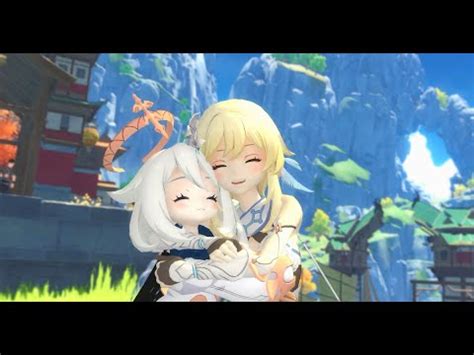 Lumine Hugs Paimon Youtube