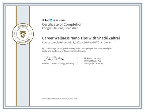 Isaac Khan On Linkedin Certificate Of Completion