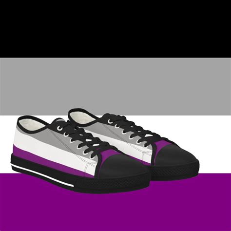 Asexual Pride Low Top Sneakers Lgbtqia Pride Shoes Etsy