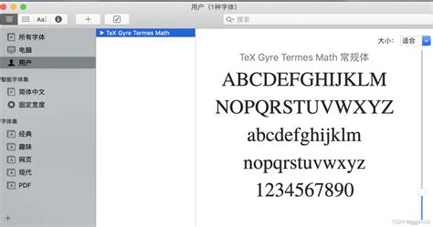 MacTex Font Missing Error The Font TeX Gyre Termes Math Cannot Be