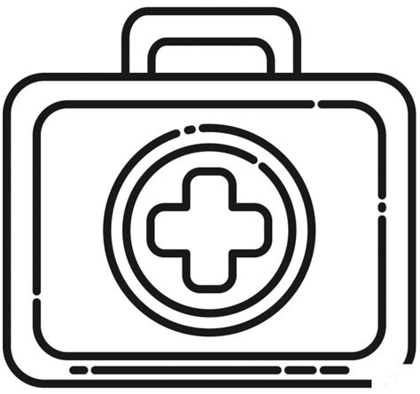 First Aid Kit Coloring Page Colouringpages