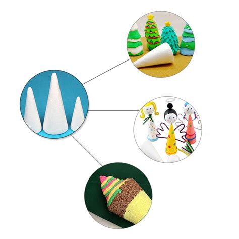 5 10pcs Cone Shape Diy Christmas Tree Styrofoam Fo Grandado