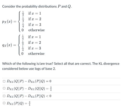 Solved Consider The Probability Distributions P And Q Chegg