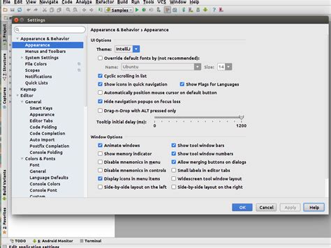 Linux Reset Android Studio Appearance Settings To Default Super User