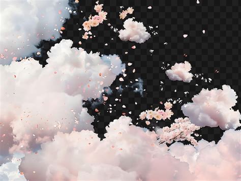 Premium Psd Psd Delicate Stratocumulus Cloud With Floating Cherry